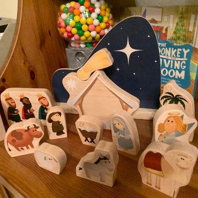 Wooden Nativity Set, Nativity Play Set, Nativity Scene, Nativity Story ...