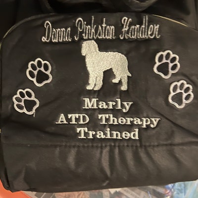 Embroidered Therapy Dog in Training Iron on / Sew on Patches Top and ...