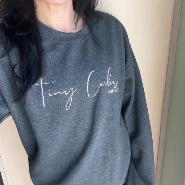 Personalized Logo Embroidered Sweatshirt, Custom Business Logo ...