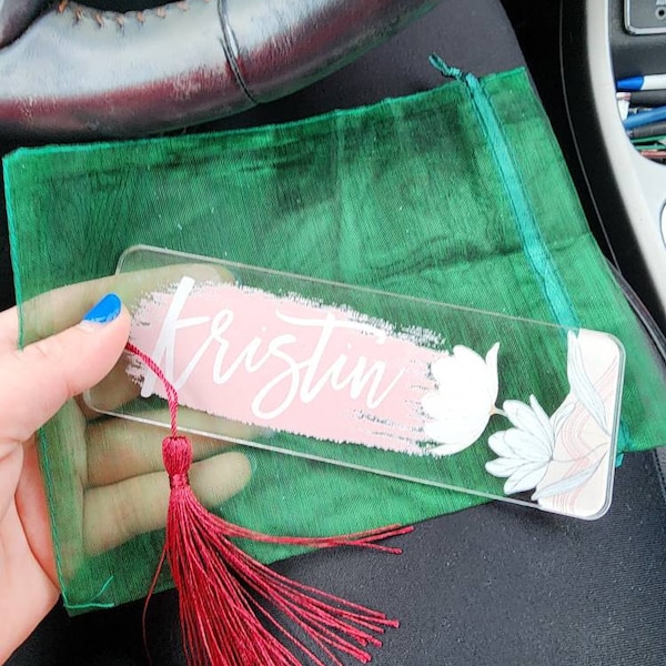 Personalized Name Acrylic Bookmark, Christmas Gifts for Mom, Gift for ...