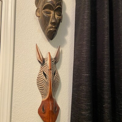 African Mask Antique Wall African Mask Traditional Vintage Art Tribal ...
