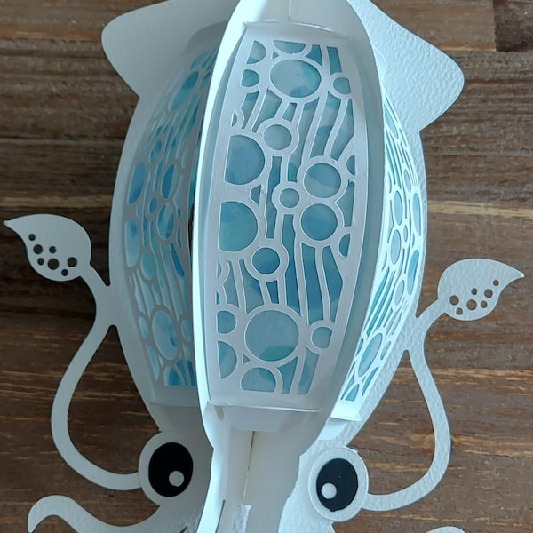 Set 2 Fish Lantern SVG Goldfish Lantern Paper Cut DIY Fish Paper ...