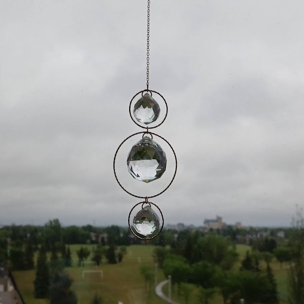Luxury Sun Catcher | Hanging Gold Crystal Prism | Sun Window Hanger ...