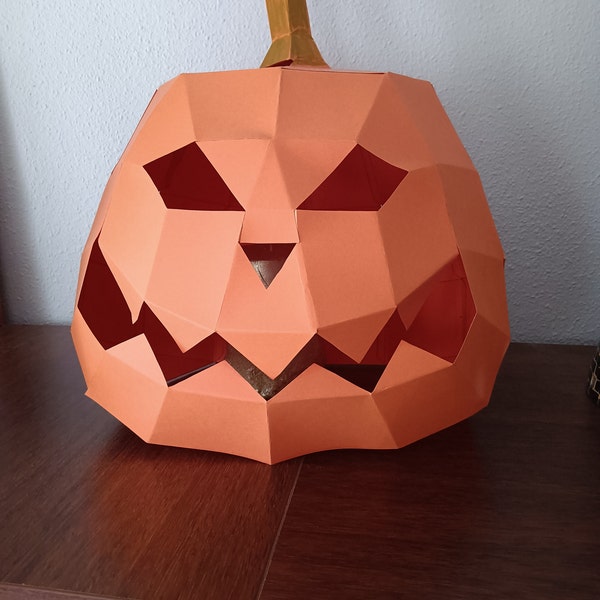 Pumpkin Mask | DIY Paper Mask, Printable Template, Papercraft, 3D Mask ...