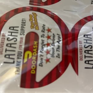 Personalized Uber Eats Labels Delivery Bag Shaped Stickers Food ...