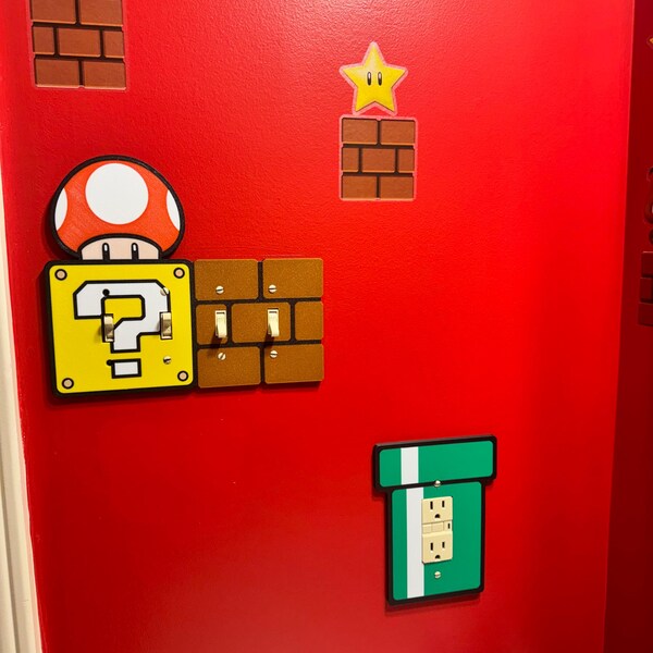 TOAD Mario Bros. Light Switch Cover Plate-rocker Nintendo Video Game ...