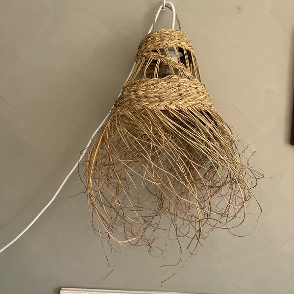 Natural Raffia Table Lamp, Natural Raffia Lamp, Raffia Lampshade, TABLE ...
