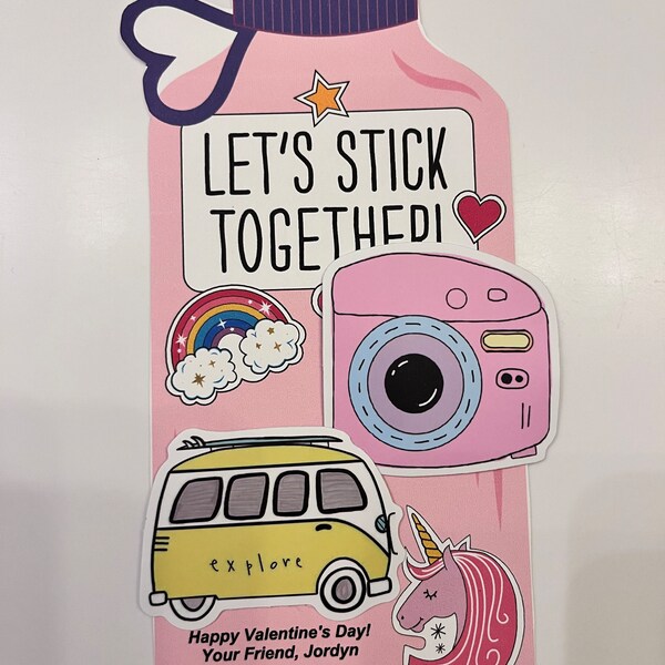 Water Bottle Sticker Kids Valentine Printable - Kids Valentine, School ...