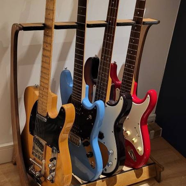 Display Your Guitar Collection in Style With Our Sturdy Wooden Rack for ...