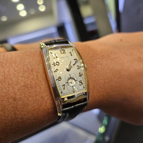 1950'S Vintage HAMILTON RUSSELL, Stunning Silver Dial, Serviced With ...