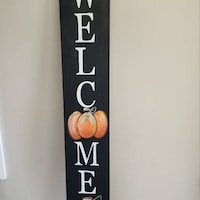 Pumpkin Fall Welcome Sign, Fall Decor, Fall Sign, Welcome Sign, Pumpkin ...