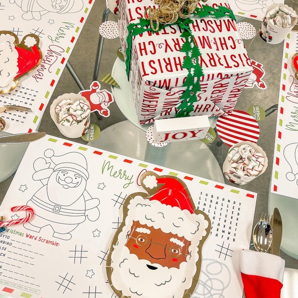 Christmas Activity Placemat | Printable Christmas Placemat for Kids ...