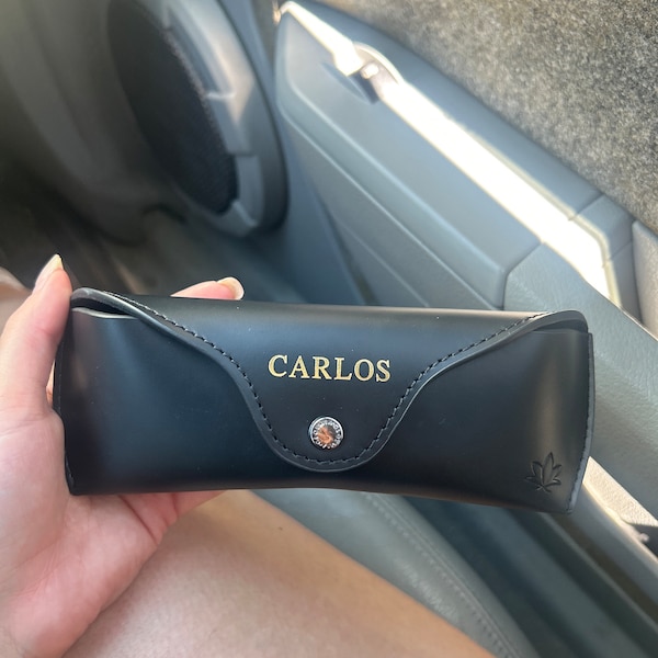 Personalized Leather Glasses Case, Custom Sunglasses Holder, Ray-ban ...