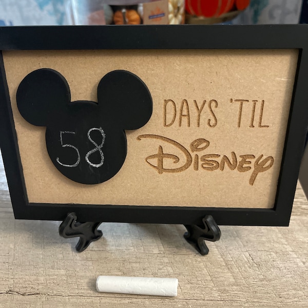 Days ‘til Disney Countdown Sign - Etsy