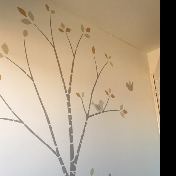 Birch Trees Stencil Pack - Large Wall Stencils - Nursery Wall Stencil ...