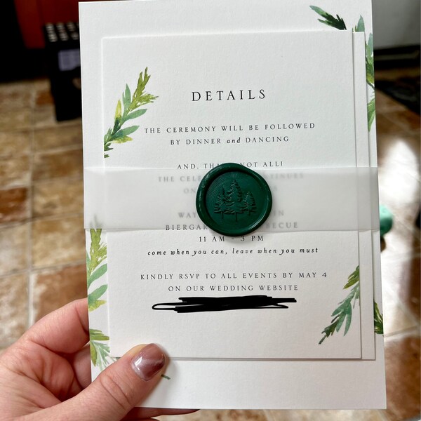 Fir Trees Wax Seal Stickers, Self Adhesive Wax Seals, DIY Holiday Gift ...