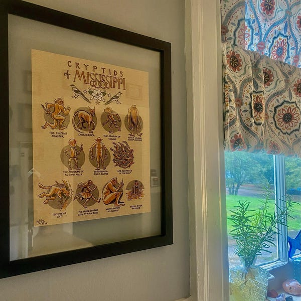 Famous Cryptids of North Carolina 5 X 7 Print - Etsy