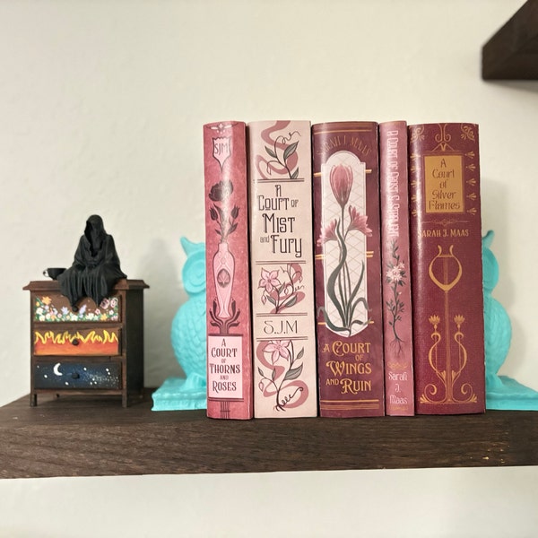 Paperback ACOTAR Pink Vintage Dust Jackets Set, Monochromatic, Digital ...