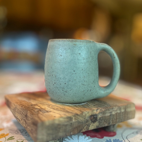 MADE TO ORDER Aged Green Mug 16oz, Ceramic, Pottery, Handmade ...
