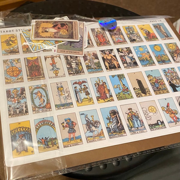 Printable Tarot Stickers Medium, Rider Waite, PDF PNG JPG Digital ...