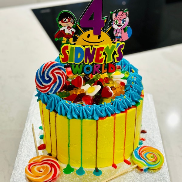 Cake Topper Ryan's World 3d Cake Topper With Ryans World Characters ...