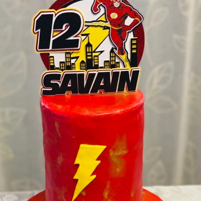 Flash Party Cake Topper, Flash Cake Topper, Flash Centerpiece, Flash ...