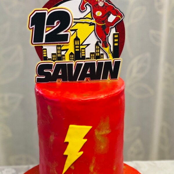 Flash Party Cake Topper, Flash Cake Topper, Flash Centerpiece, Flash ...