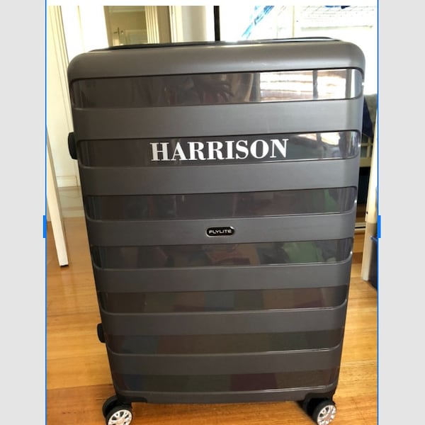 Personalised Suitcase Name and Heart Sticker | Luggage Cabin Bag Decal ...