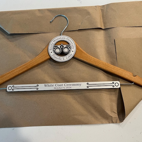 1st White Coat Hanger, Dental School White Coat Ceremony Gift, Custom ...