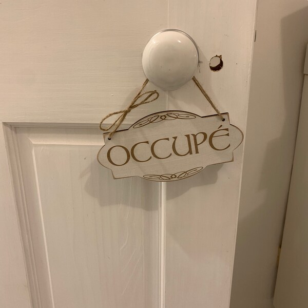 Free/busy Wooden Door Sign, Engraved Toilet Sign, Office Sign, Bathroom ...