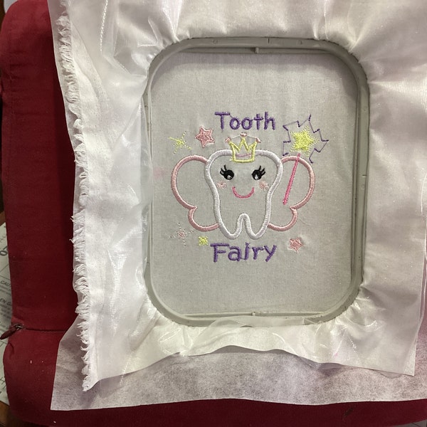 Tooth Fairy Embroidery Design - Tooth Applique - Machine Embroidery ...