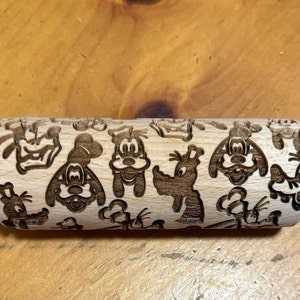 Mickey Mouse Mini Rolling Pin, Embossing Rolling Pin, Laser Engraved ...