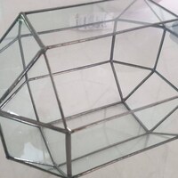 Pyramid Jewelry Box, Geometric Glass Box, Handmede Terrarium, Accessory ...