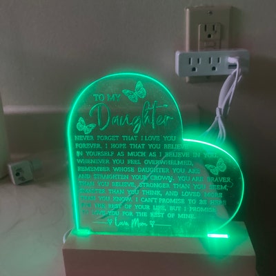 To My Daughter i Love You Forever Heart Shaped Acrylic Plaque ...