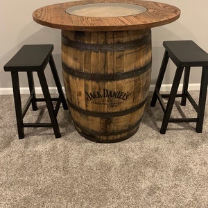Custom Finished Bourbon Barrel Pub Table - Etsy