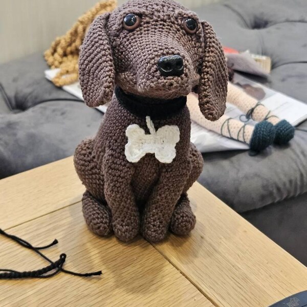 Labrador Retriever Crochet Pattern, Chocolate Crochet Labrador Pattern ...