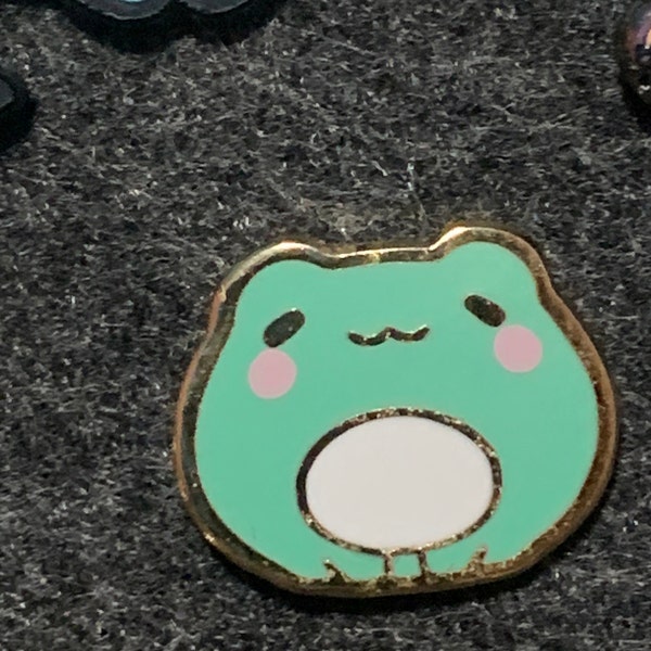 Frog 0.65" | Tiny Pals Mini Enamel Pins | Cute Animal Board Filler ...
