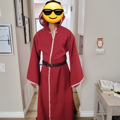 Wizard Hooded Mantle, Mage Sleeved Cloak, Sorcerer Robe, Witch Cosplay ...