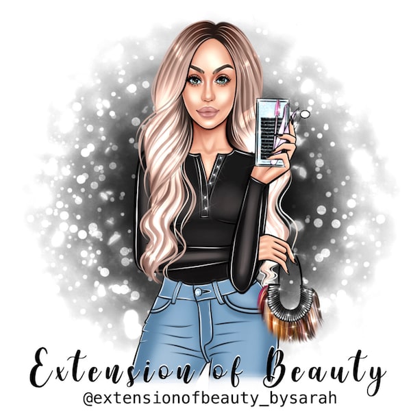 Digital Portrait Logo Digital Portrait Logo Design Custom Portrait Logo ...