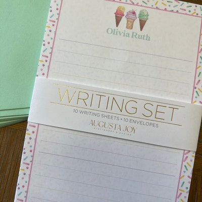 Kids Letter Writing Set, Summer Camp Stationery, Personalized ...