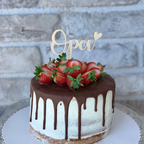 Cake Topper for Grandpa's Birthday or Father's Day - Wooden or Acrylic ...