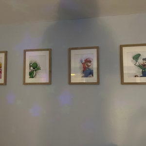 Video Game Characters Digital Wall Art, Color Splash Wall Decor, Gaming ...