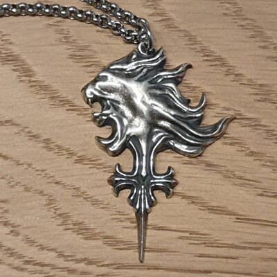 Final Fantasy VIII Large Squall Leonhart Griever Necklace Sterling ...