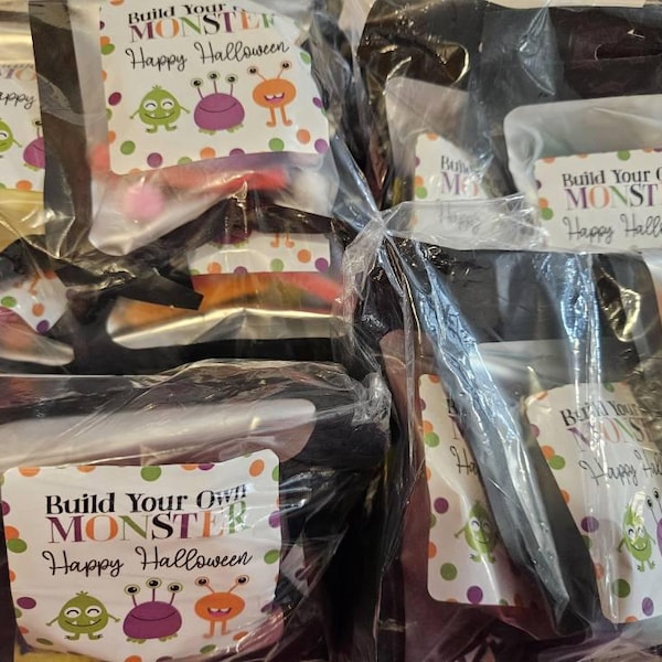 Halloween Build-your-own Monster Kit: Party Favor Treat Bags - Etsy