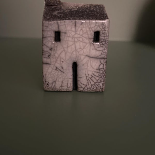 Handmade Ceramic Raku Medium Square House - Etsy