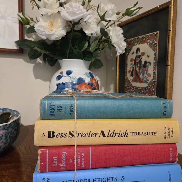 Book Bundle Random Designer Decorative Vintage Books Reading Book ...