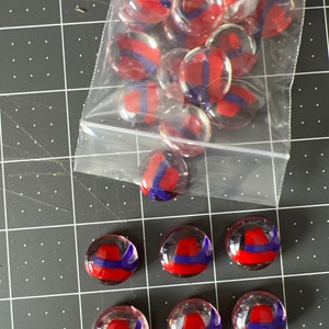 Red Hats Red Hat Hand Painted Glass Gems Large Mini Art Decoration ...