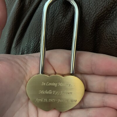 Engraved Solid Brass Personalised Padlock Lock Your Love Forever Lock ...