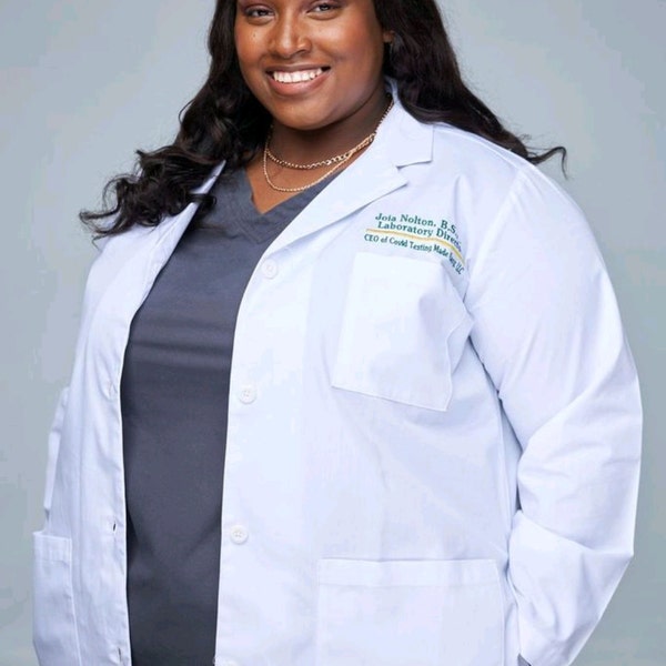 Lab Coats, Embroidered Personalized Lab Coats With Name, Title ...