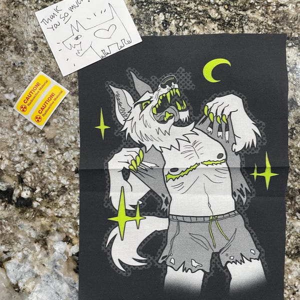 Trans Werewolf Patch Sew or Glue on Back Patch 9x7 Inches - Etsy